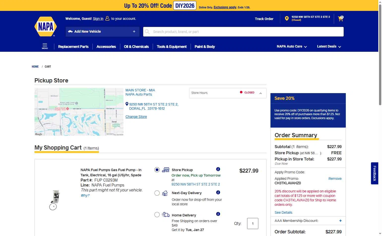 NAPA Auto Parts Promo Code - 25% Off (Verified) Feb 2026