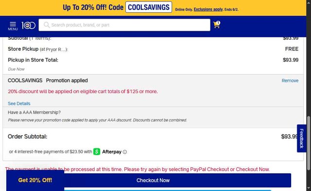 NAPA Auto Parts Promo Codes (6 Verified) - 20% Off Jun 2025