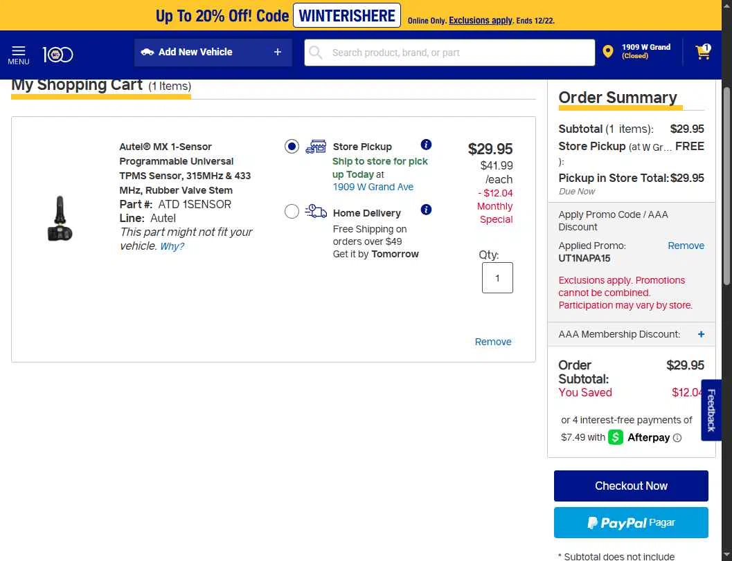NAPA Auto Parts Promo Code - 20% Off (Verified) Dec 2025