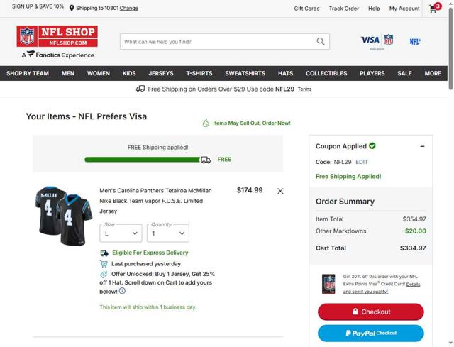 NFL Promo Codes (4 Verified) - 20% Off Sitewide Sep 2025