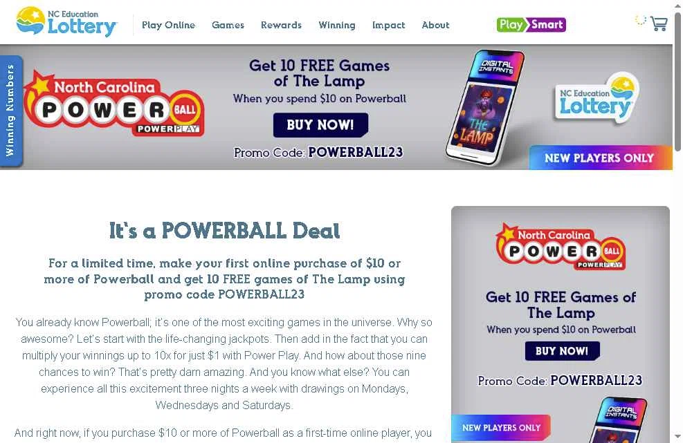 NC Lottery Promo Codes - 50% Off (3 Verified) Feb 2026