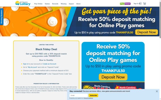NC Lottery Promo Codes (3 Verified) - $10 Off Aug 2025