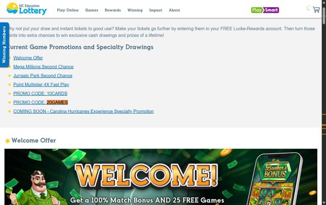NC Lottery Promo Codes (3 Verified) - $10 Off Sep 2025
