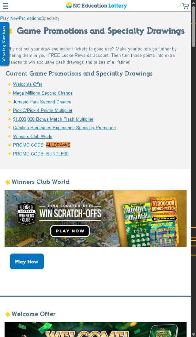 NC Lottery Promo Codes (5 Verified) - 50% Off Oct 2025