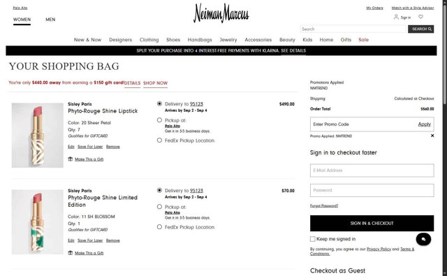 Neiman Marcus Promo Codes - $100 Off Aug 2025