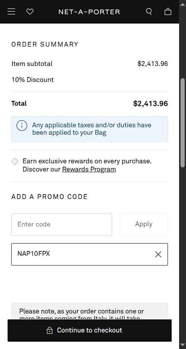 Net-A-Porter Promo Codes (4 Verified) - 10% Off Jul 2025