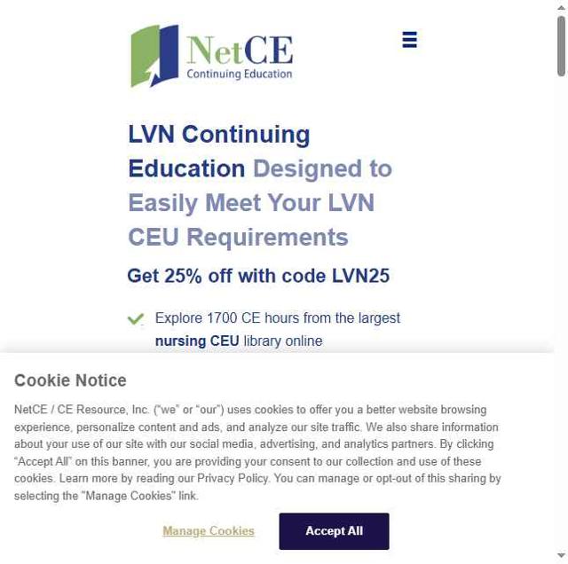 NetCE Discount Codes - 10% Off (1 Verified) Oct 2025