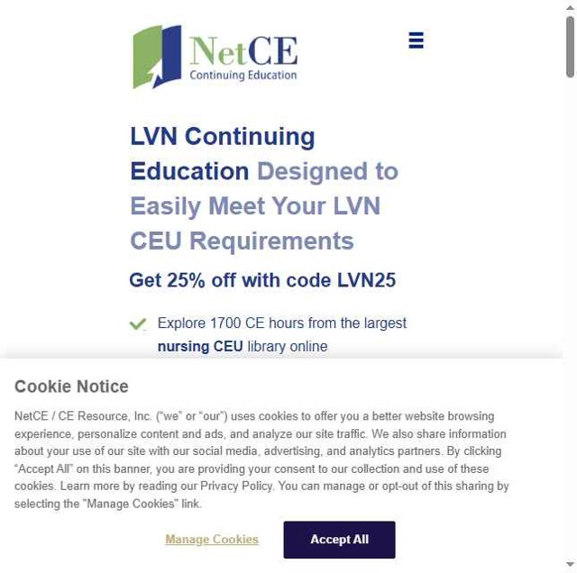 NetCE Discount Codes - 10% Off (1 Verified) Sep 2025