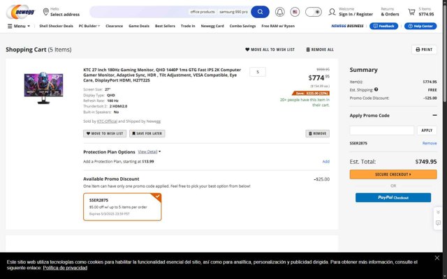 Newegg Promo Codes (9 Verified) - $5 Off Sitewide May 2025