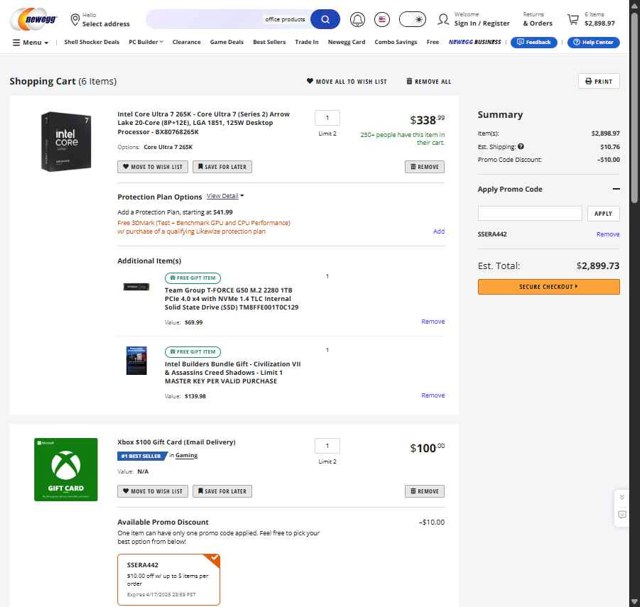Newegg Promo Codes (9 Verified) - $100 Off w/Code Apr 2025