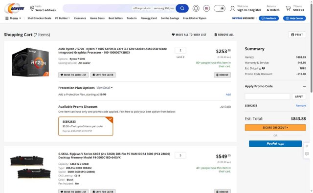 Newegg Promo Codes (9 Verified) - $200 Off w/Code May 2025