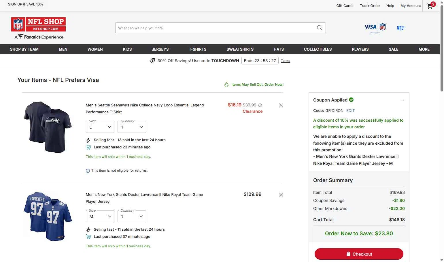 NFLShop.com Promo Codes - 35% Off (20 Verified) Nov 2025