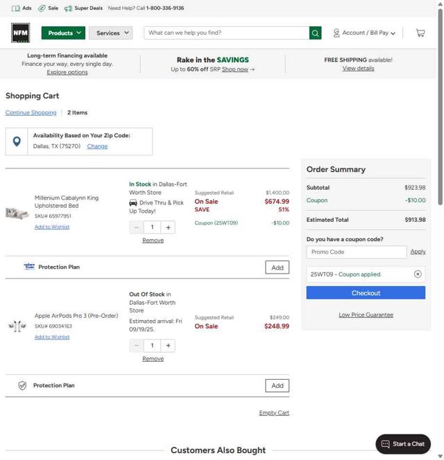 Nebraska Furniture Mart Promo Codes - $10 Off Oct 2025