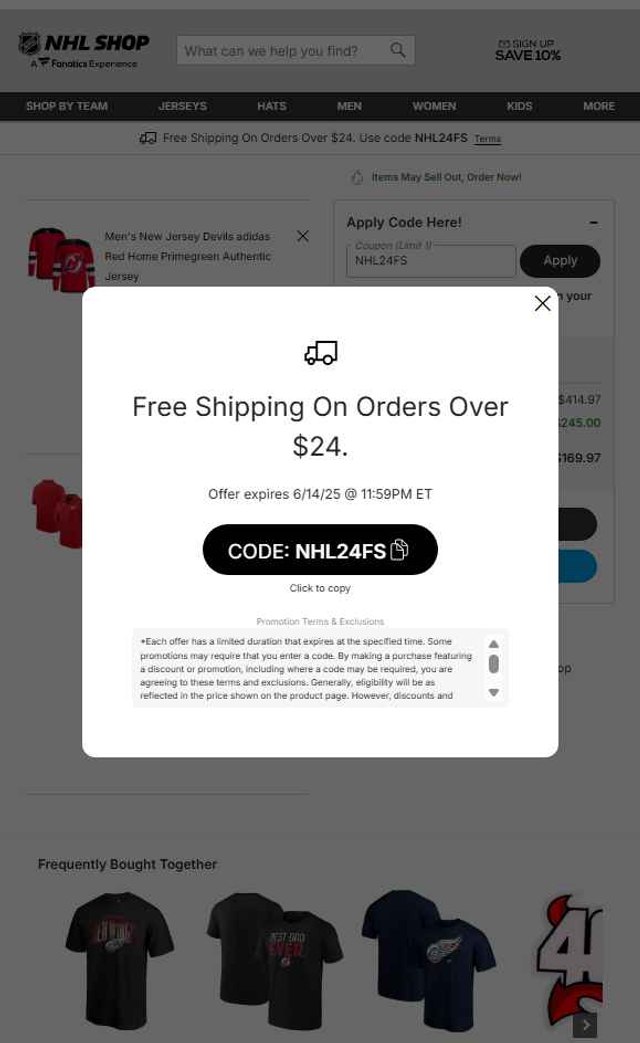 NHL Shop Discount Codes - 30% Off (7 Verified) Jul 2025