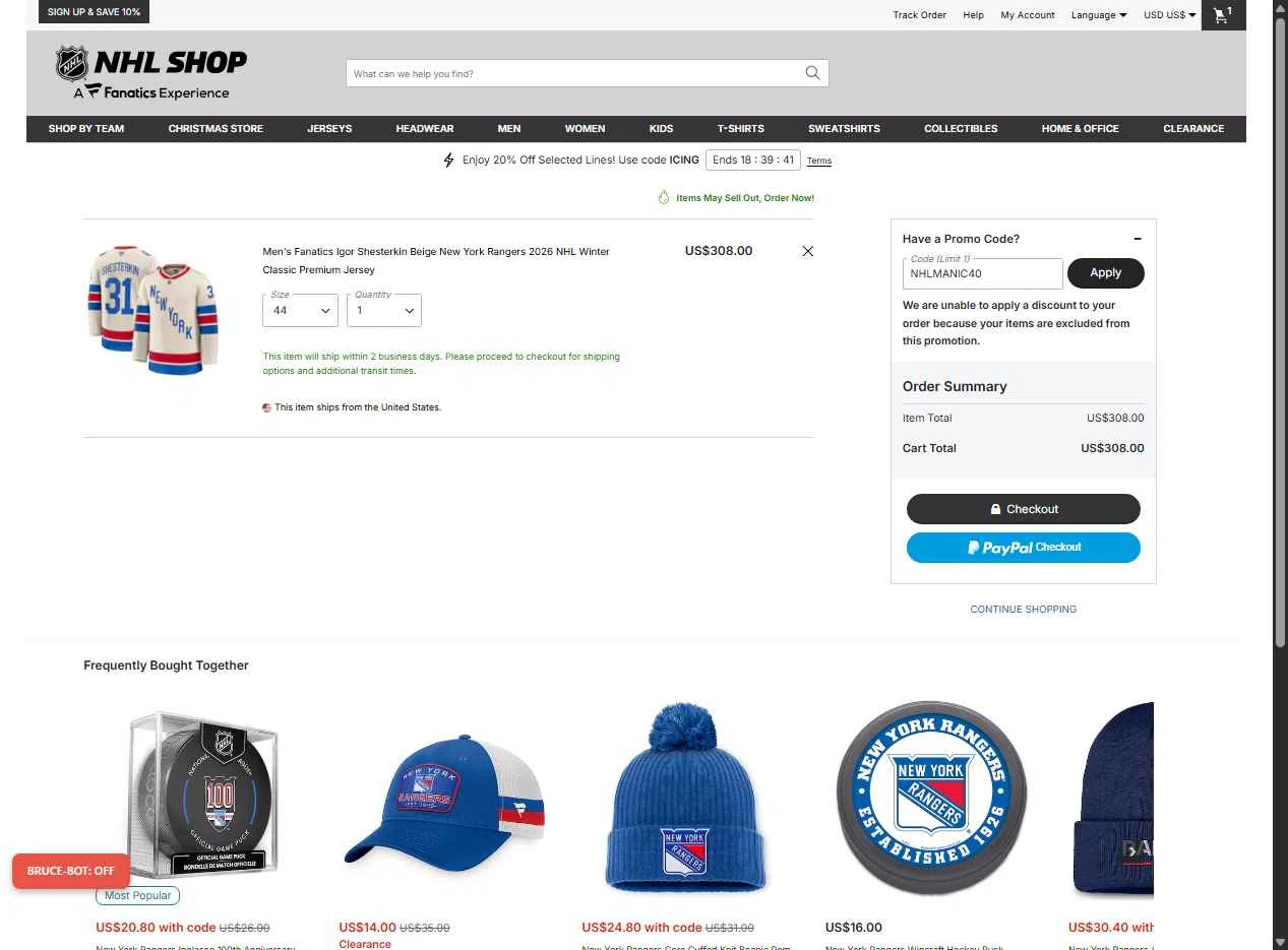 NHL Shop Promo Codes - 60% Off (9 Verified) Dec 2025