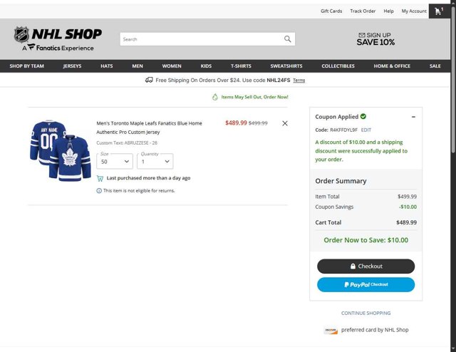 NHL Shop Discount Codes - 25% Off (8 Verified) Jun 2025