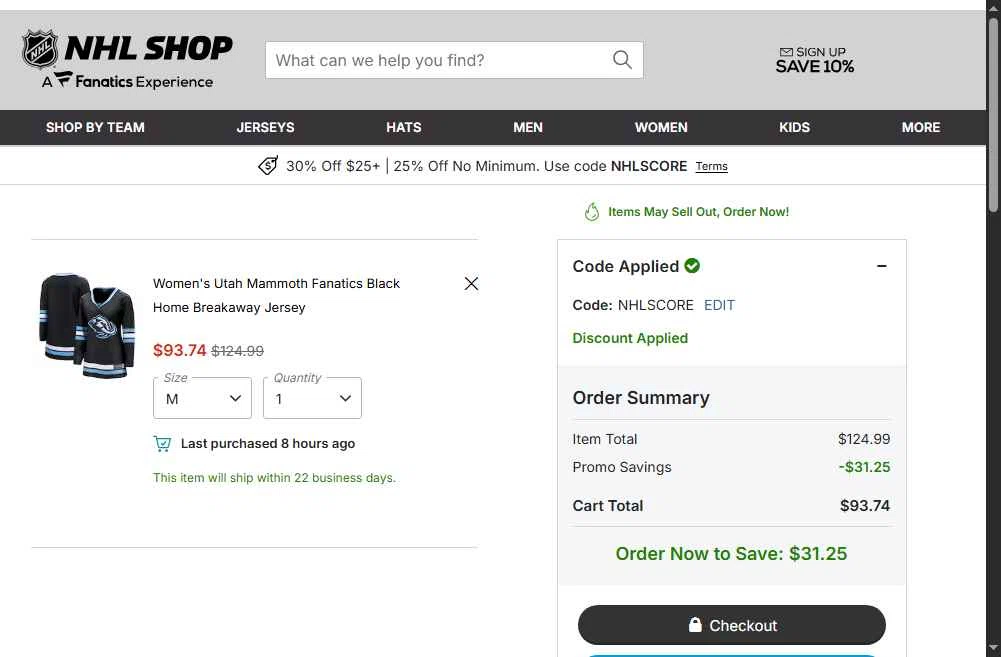 NHL Shop Promo Codes - 60% Off (9 Verified) Dec 2025