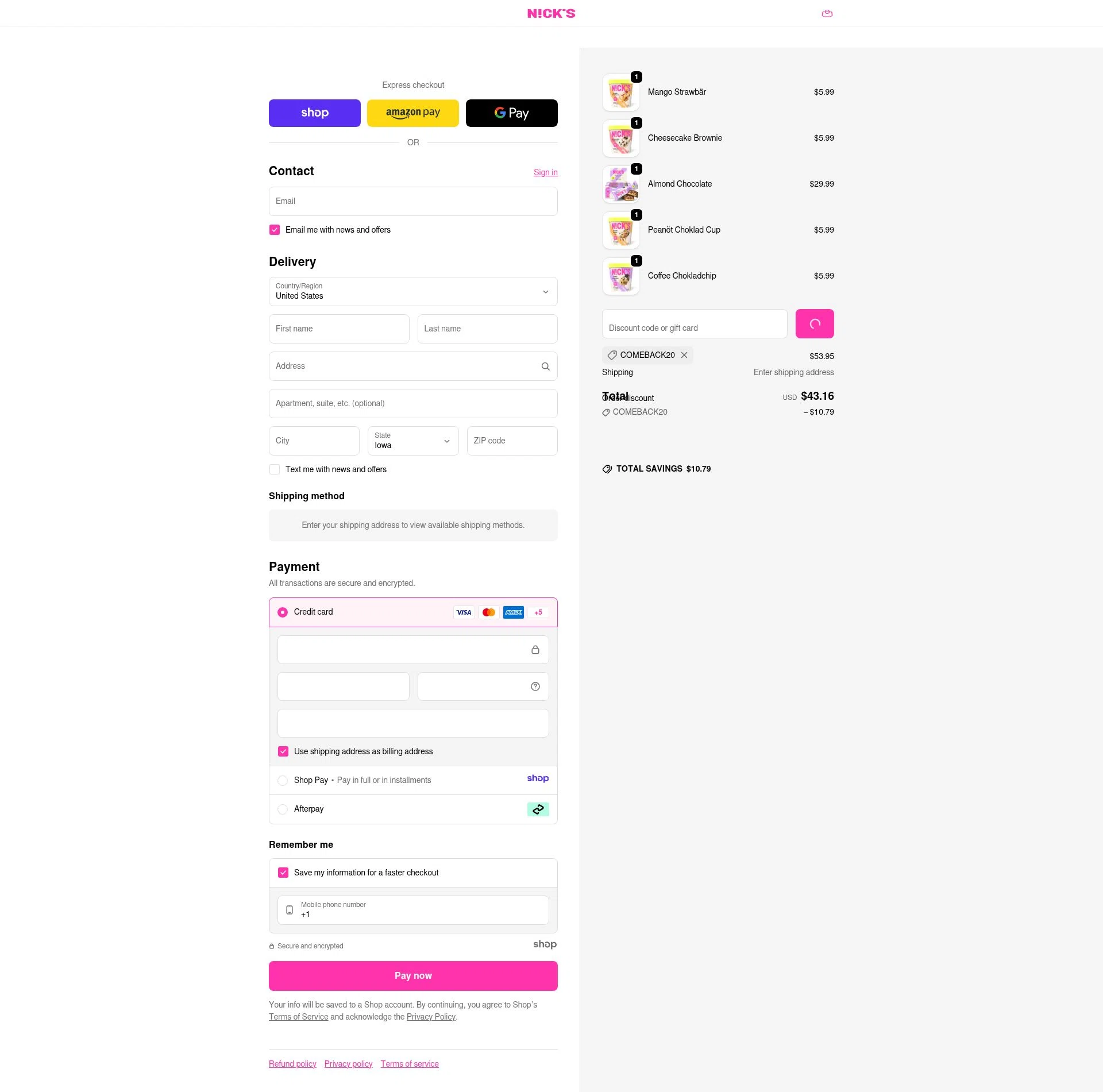 Nick's Promo Codes - 20% Off (6 Verified) Jan 2026
