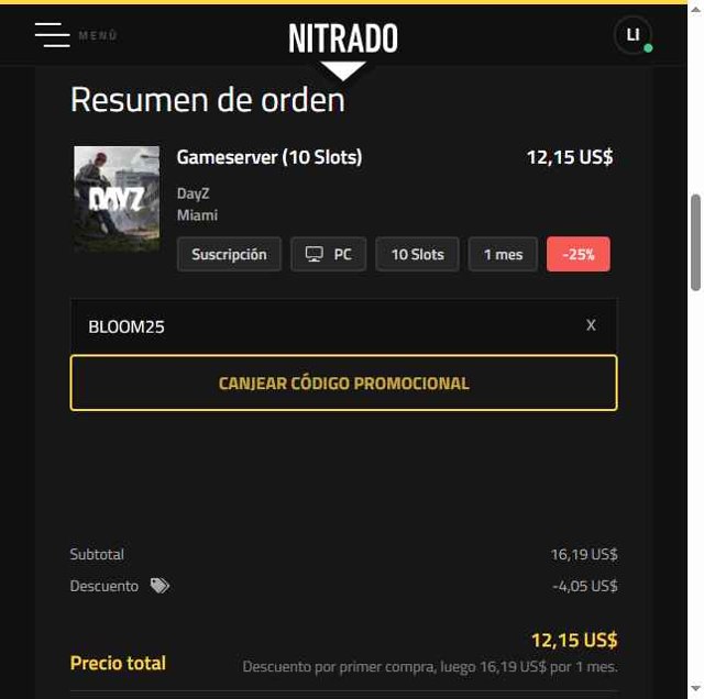 Nitrado Promo Codes - 25% Off Coupons May 2025