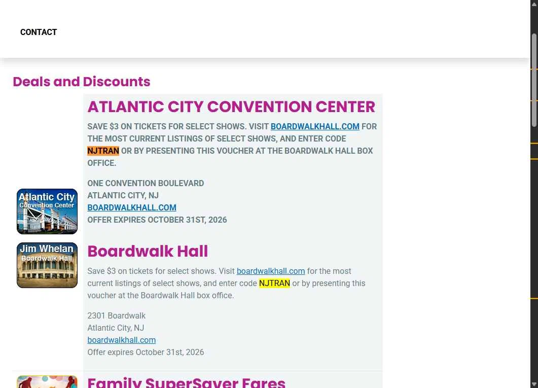 NJ TRANSIT Promo Codes - $3 Off (1 Verified) Jun 2026