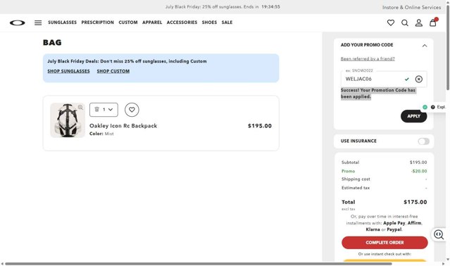 Oakley Discount Codes - $10 Off (3 Verified) Aug 2025
