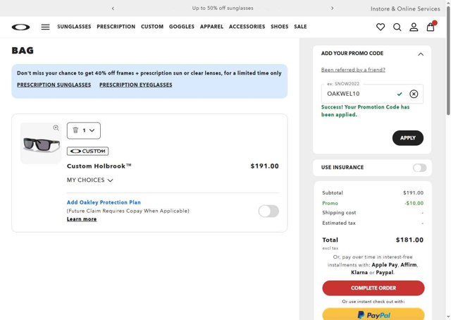 Oakley Promo Codes (4 Verified) - 20% Off Sitewide May 2025