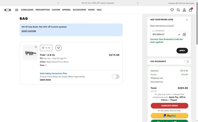 Oakley Discount Codes - $10 Off (4 Verified) Jul 2025