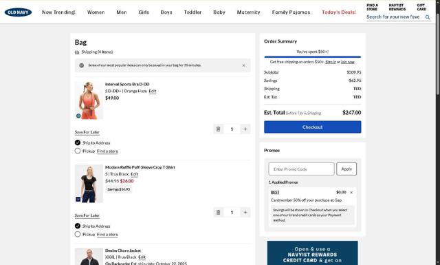 Old Navy Promo Codes (9 Verified) - 20% Off w/Code Sep 2025