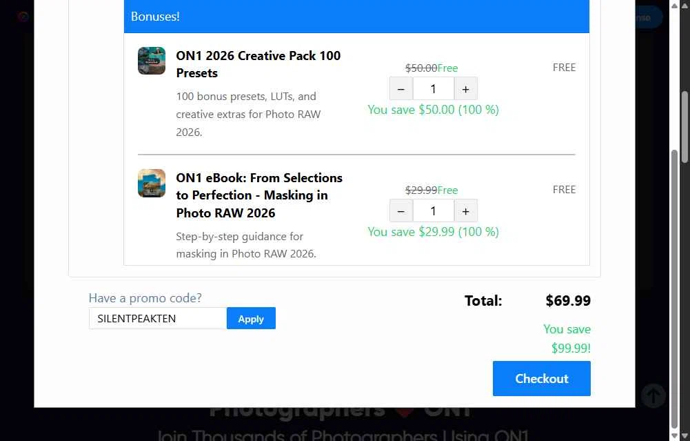 ON1 Promo Codes - 25% Off (23 Verified) Feb 2026