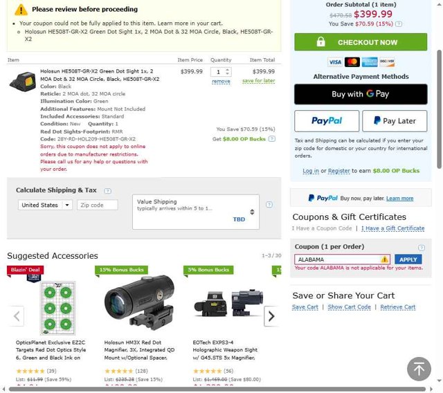 Optics Planet Promo Codes - 10% Off (Verified) Jul 2025