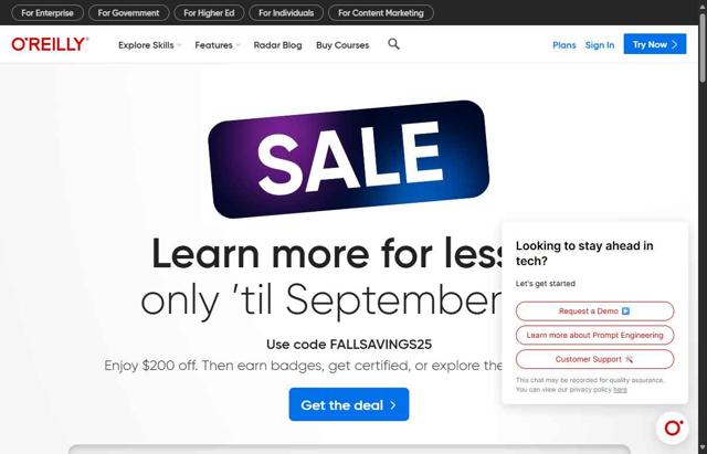 O'Reilly Discount Codes - 20% Off (1 Verified) Oct 2025