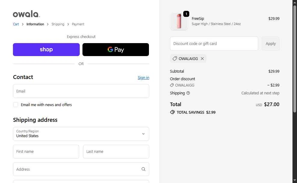 Owala Promo Codes - 15% Off w/Code Coupons Dec 2025