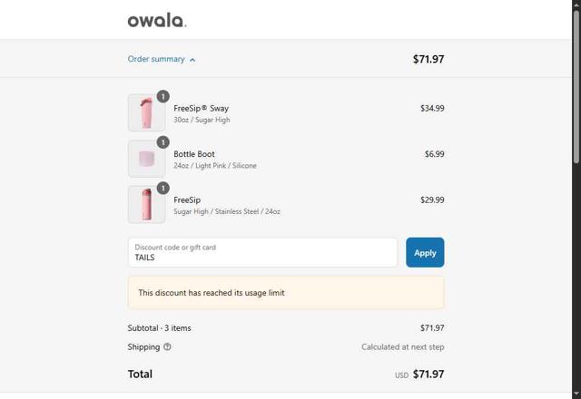 Owala Promo Codes (2 Verified) - $10 Off Sitewide Oct 2025