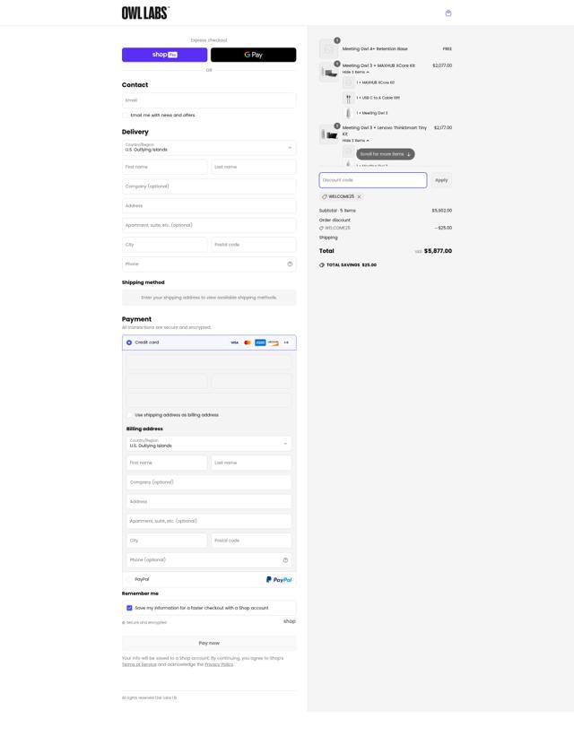 Owl Labs Promo Codes - $25 Off Coupons Oct 2025