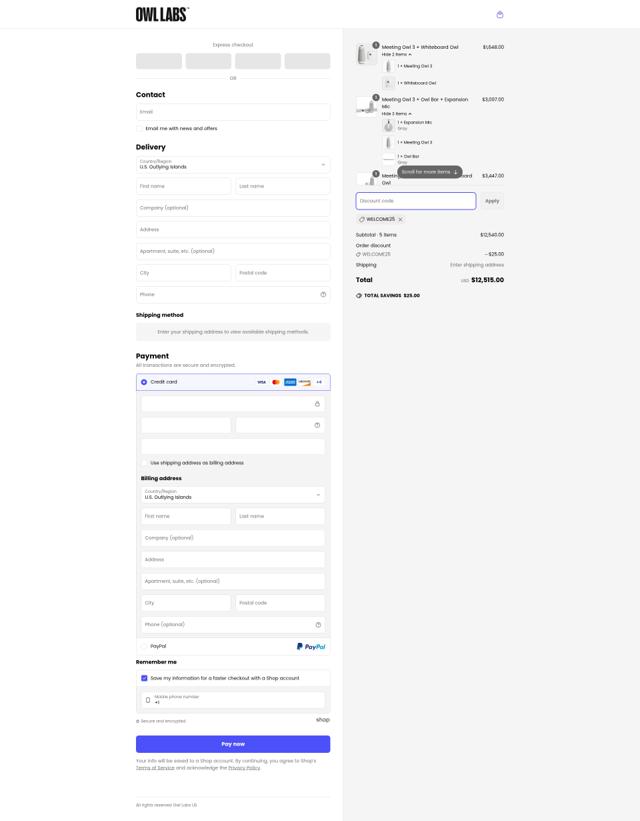 Owl Labs Promo Codes - $25 Off Coupons Oct 2025