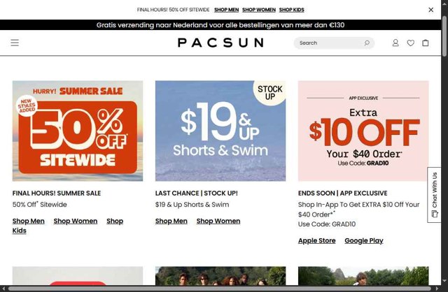 PacSun Discount Codes - 20% Off (3 Verified) Jul 2025