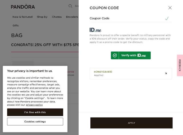 Pandora Discount Codes - 10% Off (1 Verified) Oct 2025