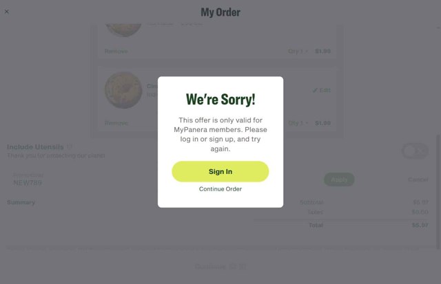 Panera Bread Promo Codes (2 Verified) - $5 Off Jul 2025