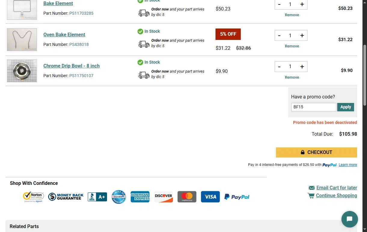PartSelect Promo Codes - 20% Off Coupons Dec 2025