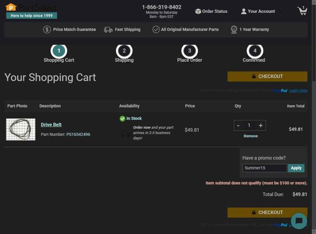 PartSelect Promo Codes - 15% Off Coupons Oct 2025