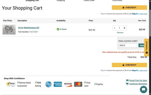 PartSelect Promo Codes - 15% Off Coupons Oct 2025