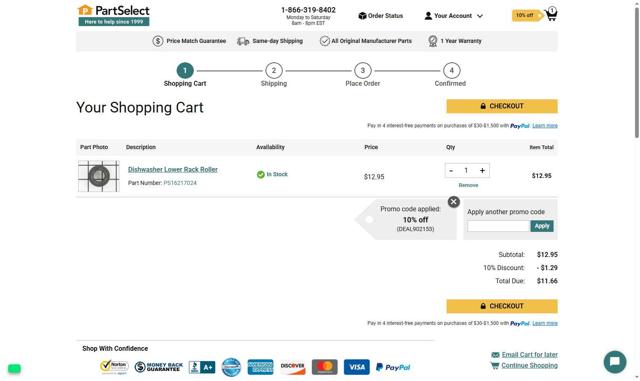 PartSelect Promo Codes - 15% Off Coupons Oct 2025