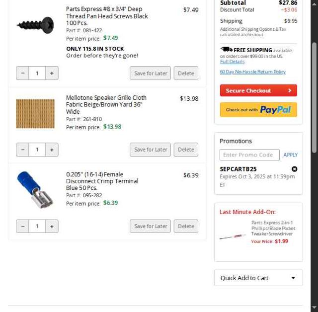 Parts-Express Promo Codes (3 Verified) - 10% Off Oct 2025