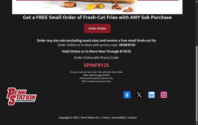 Penn Station Promo Codes (5 Verified) - 25% Off Sep 2025
