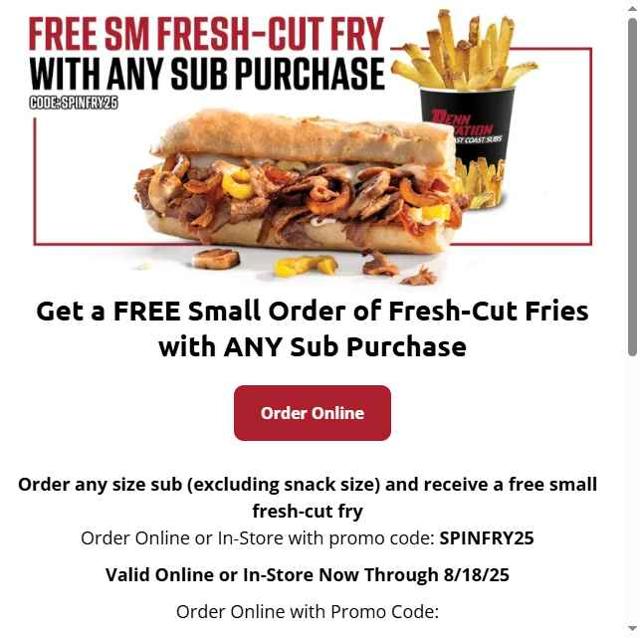 Penn Station Promo Codes (5 Verified) - 25% Off Sep 2025