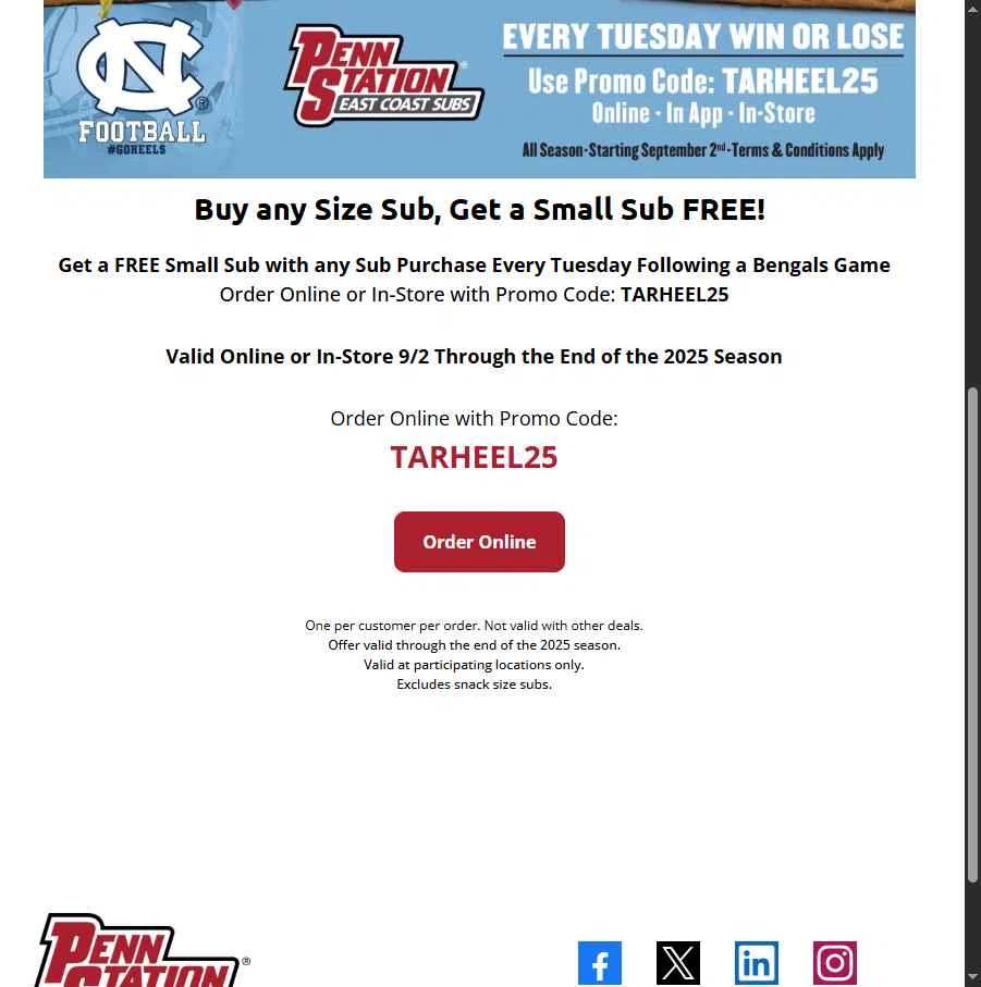 Penn Station Promo Codes - $10 Off (3 Verified) Mar 2026