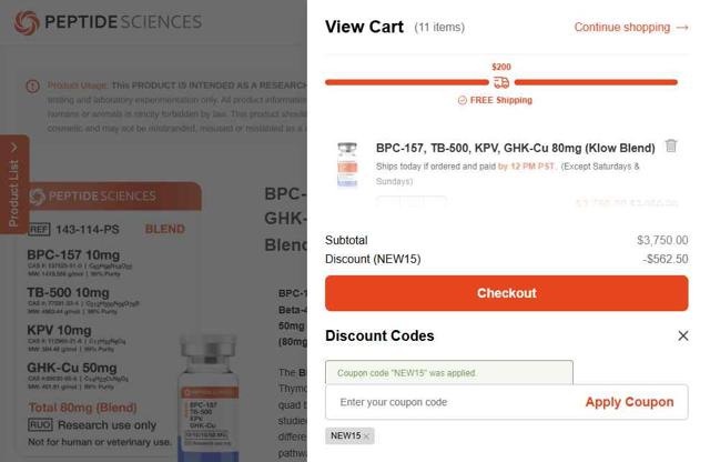 Peptide Sciences Promo Code (19 Verified) - 10% Off Sep 2025