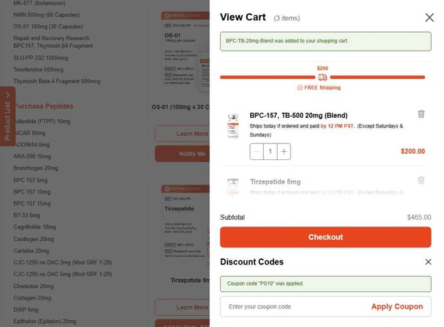 Peptide Sciences Promo Code (13 Verified) - 10% Off Jul 2025