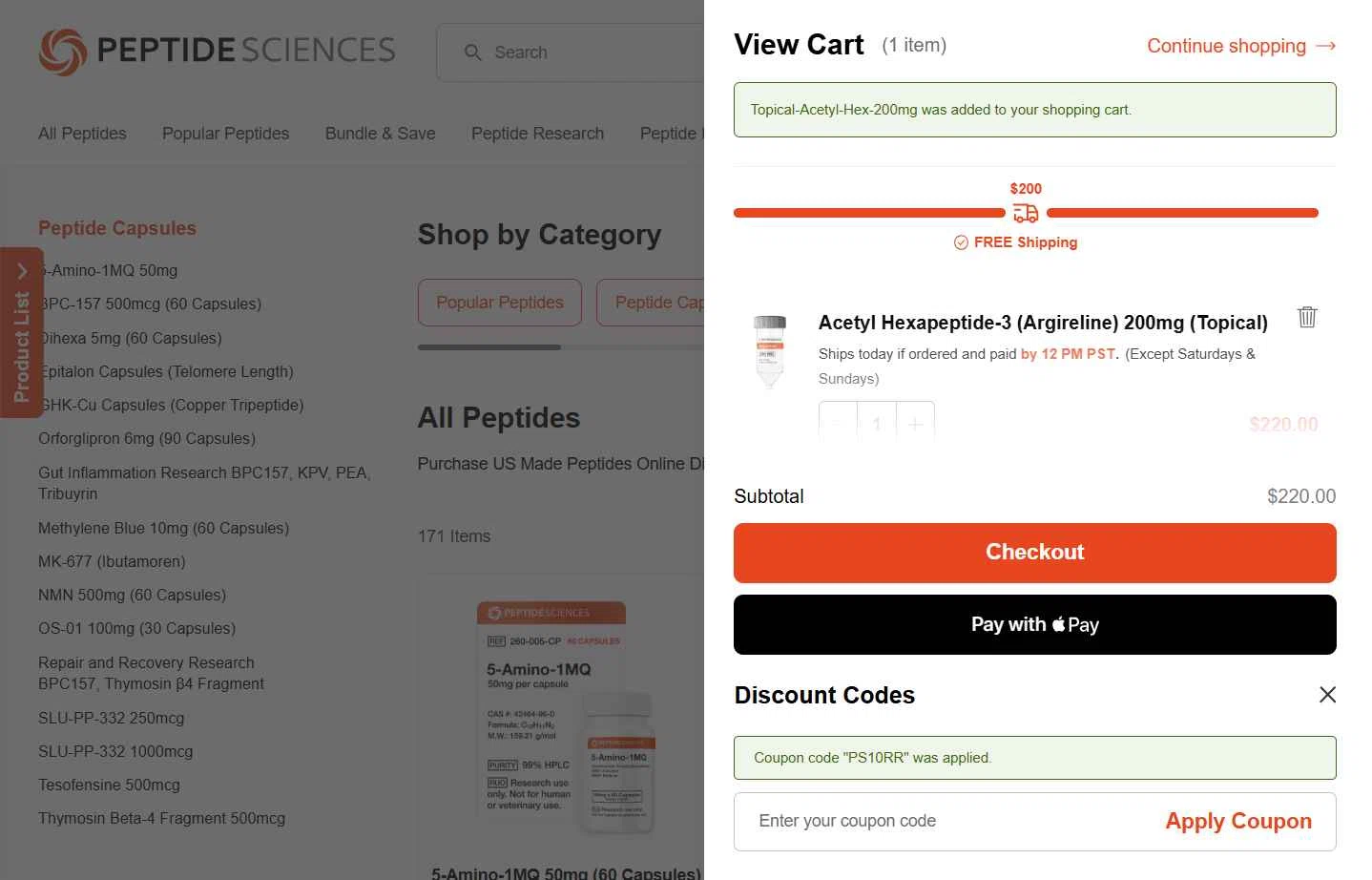 Peptide Sciences Promo Code - 10% Off (Verified) Nov 2025