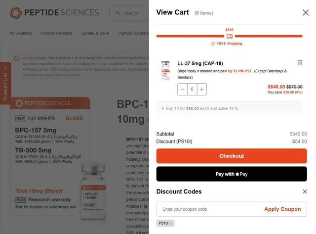 Peptide Sciences Promo Code (15 Verified) - 10% Off Aug 2025